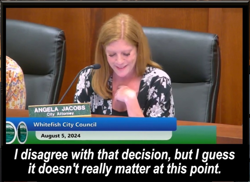 Whitefish Whitewash - City Attorney Angela Jacobs Spins Whitefish ...